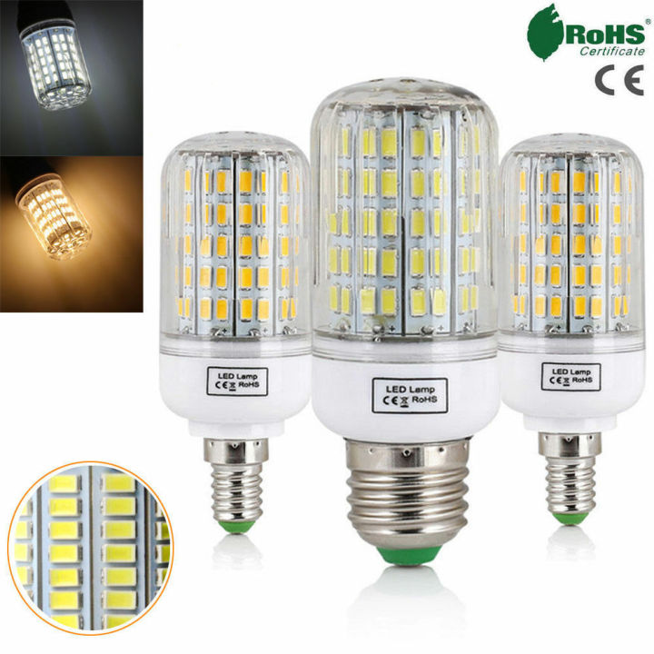 ERANPO LED Corn Bulb E27 E14 45W 30W 25W 20W 15W 12W 7W Light 5730 SMD White Lamp 220V Cool Warm ...