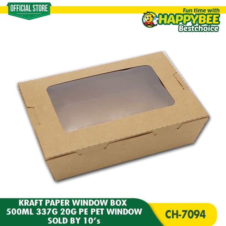 KRAFT PAPER WINDOW BOX CONTAINERS by 10's | Lazada PH