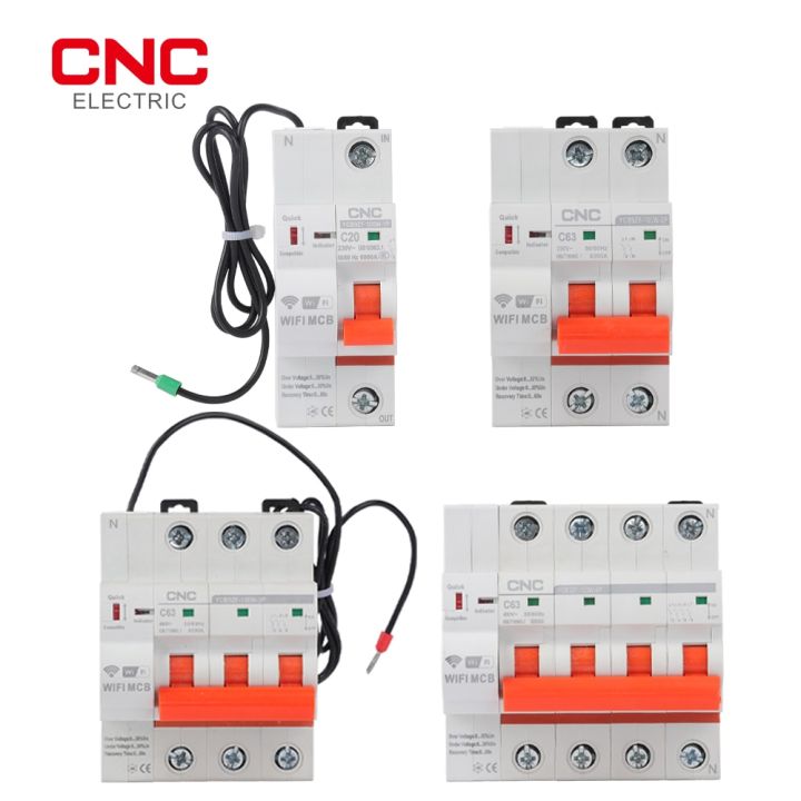 CNC YCB9ZF 2P3P4P Wifi Smart Circuit Breaker Short Circuit Protection ...