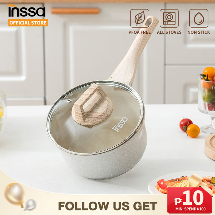 Inssa Non-Stick Saucepan Soup Pot Milk Pan PFOA Free Multiple models ...