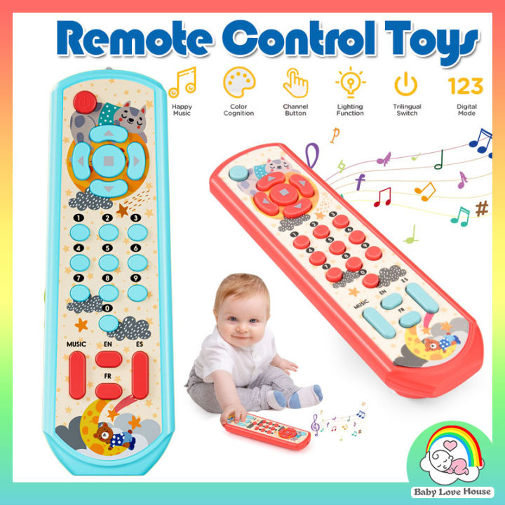 Baby Remote Control Toys English Simulation Music TV Remote Control ...