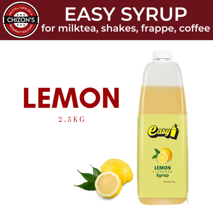 EASY BRAND - Lemon Syrup 2.5kg for Fruit Tea, Milktea, Shake, Lemonade ...