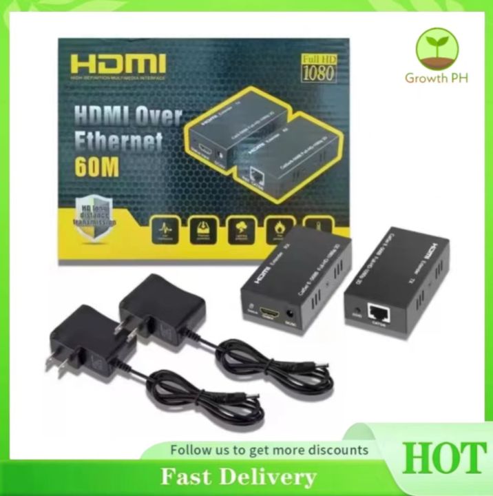 HDMI Network LAN Extender Over Single Cable CATSE/6 Ethernet Rj45 FHD ...