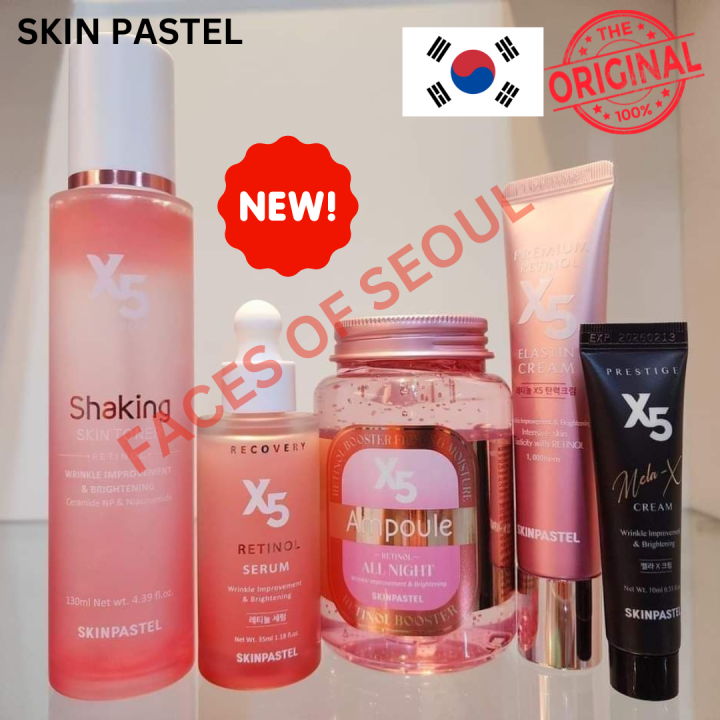 Skin Pastel x5 All Night Retinol Ampoule Serum Wrinkle Improvement and ...