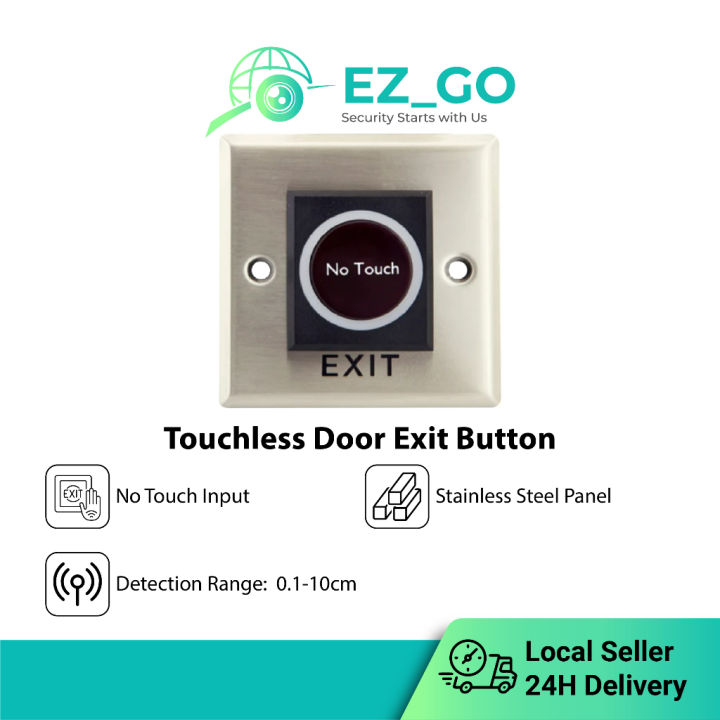 [SG SELLER] Door Accessories Touchless Smart Door Exit Button by Sensor/ Plastic Door Release ...