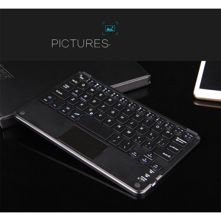Keyboard Wireless Bluetooth 8 Inch with Touchpad - WD20 - Black ...