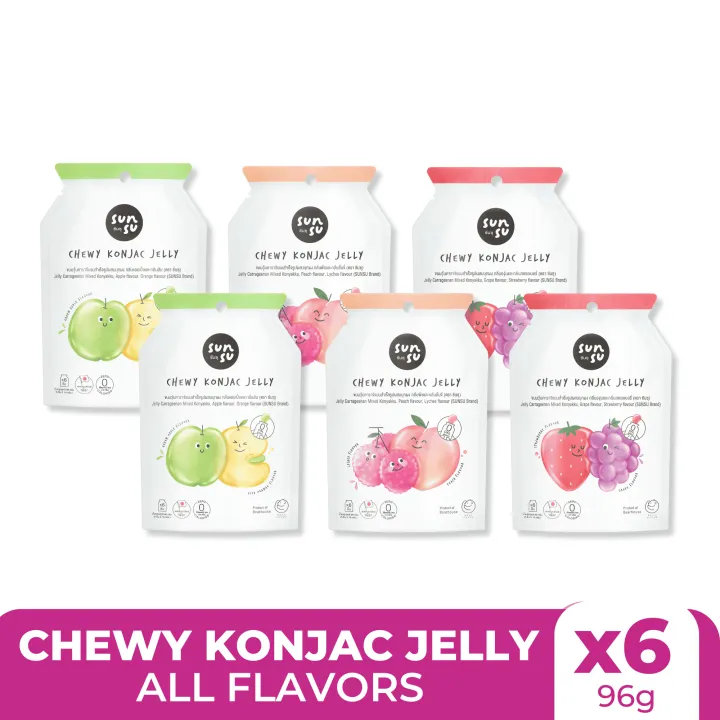 Sunsu Chewy Konjac Jelly All Flavors - Pack of 6 | Lazada PH