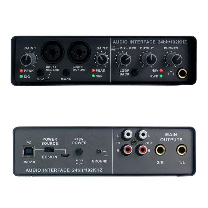 Q-24 Professional audio Interface sound cards mixers live sound card ...