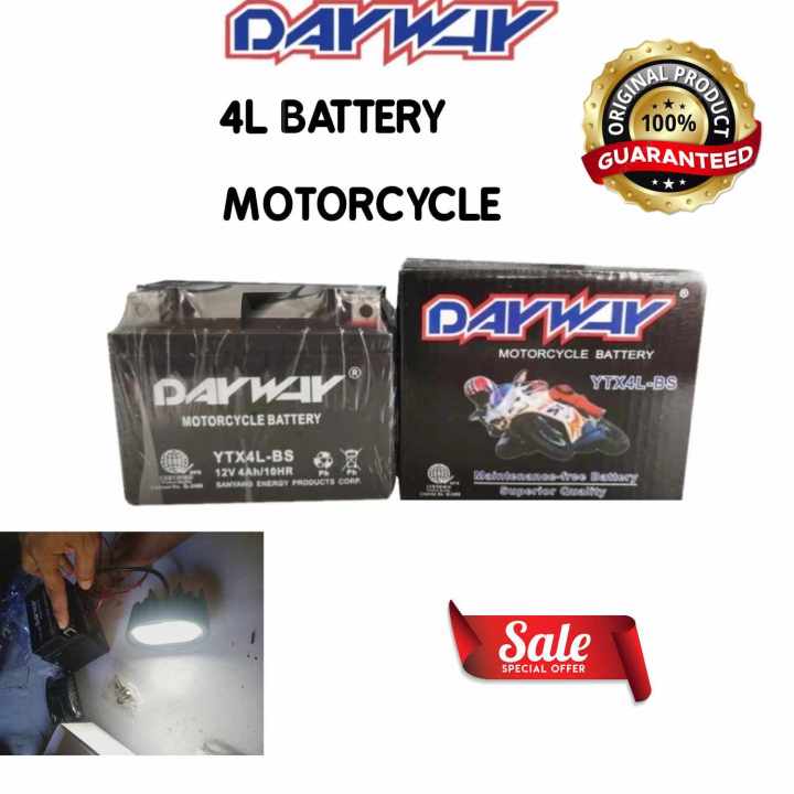 KAWASAKI CT100 B Dayway 4L Motorcycle Battery 12v Battery Motor YTX 4L ...