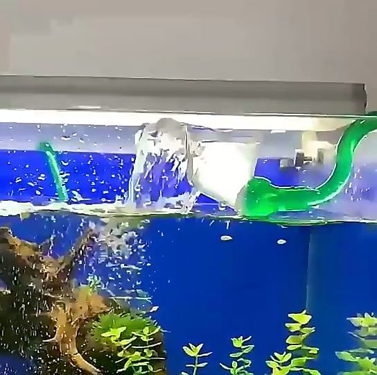 FunsLane Aquarium Lily Shape Water Outlet Pipe With 2 Connecting Pipe ...