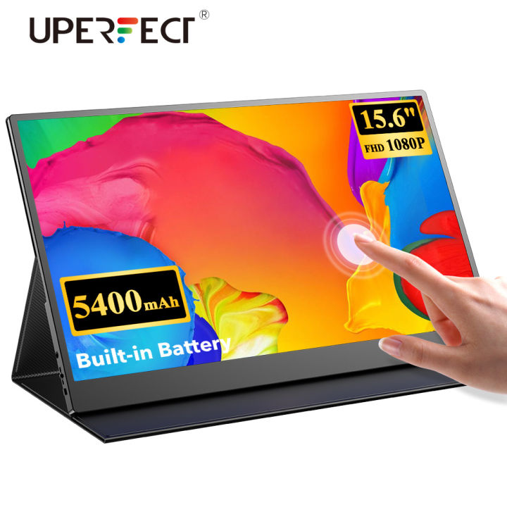 UPERFECT 15.6 Inch Toucscreen Portable Monitor With 5400mAh Battery HDR ...