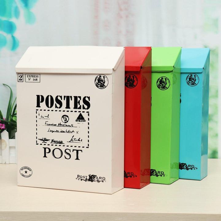 【COD】Waterproof Outdoor Metal Post Box Letter Mailbox Wall Mounted ...