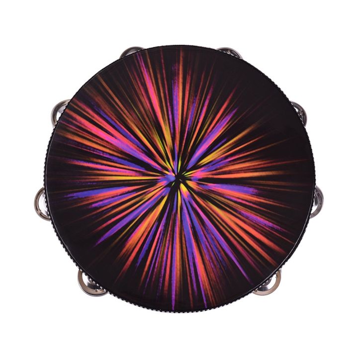 10Inch Wooden Rdiant Tambourine for Church Kids Dancing Percussion ...