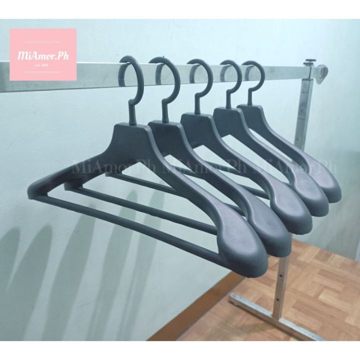 (Thick) Black Coat Hanger Suit Plastic Hanger Jacket Hanger 43cm ...