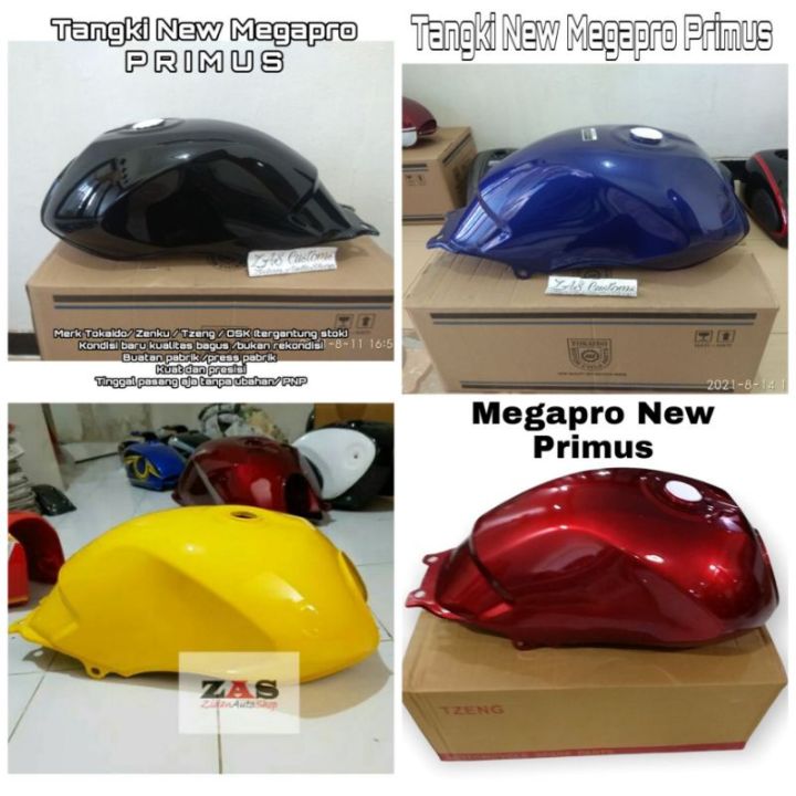 Tangki Tengki Megapro New Primus Hitam Kuning Merah Biru bisa request ...