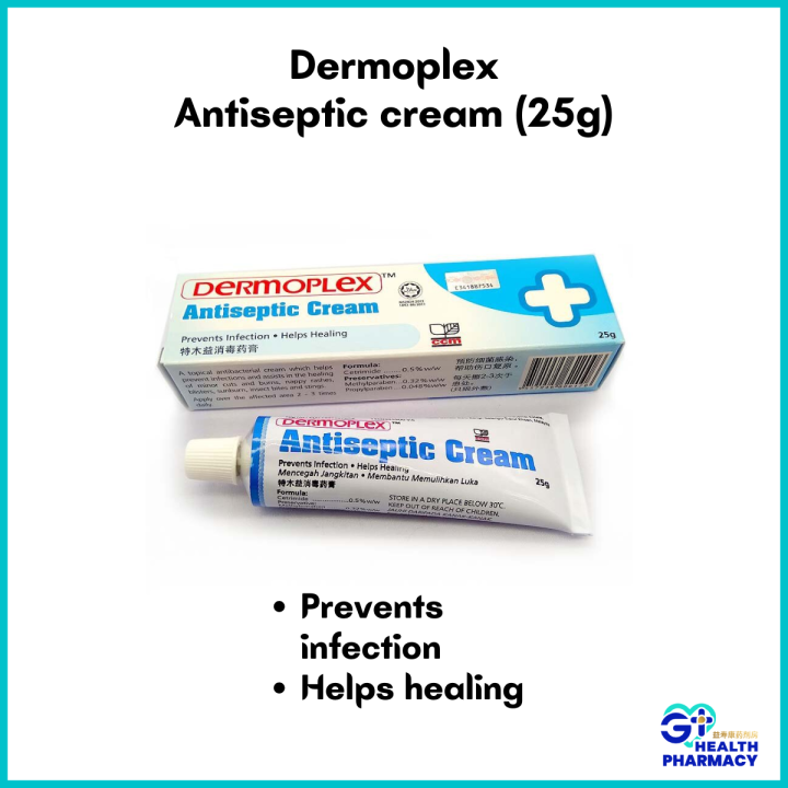 Dermoplex Antiseptic Cream 25G (minor cuts and burns, nappy rashes ...