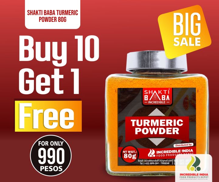 Shakti Baba Turmeric Powder 80g Buy 10 Get 1 Free | Lazada PH