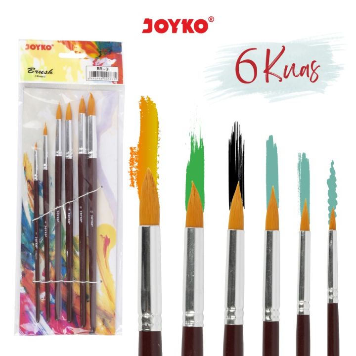 Kuas Lukis Set Merk Joyko ( BR - 3 ) / Koas Lancip | Lazada Indonesia