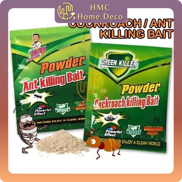 HMC (1pack only) (Green Killer / Mr.Zhao) 5g Cockroach Killing Bait Ant ...