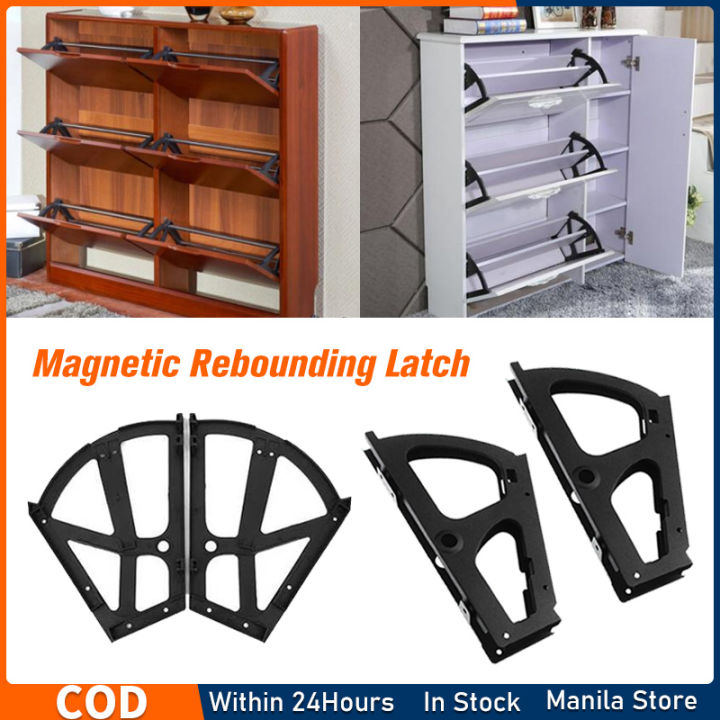 2PCS Shoes Drawer Cabinet Hinges 1/2 Layers Shoe Cabinet Flip Frame ...