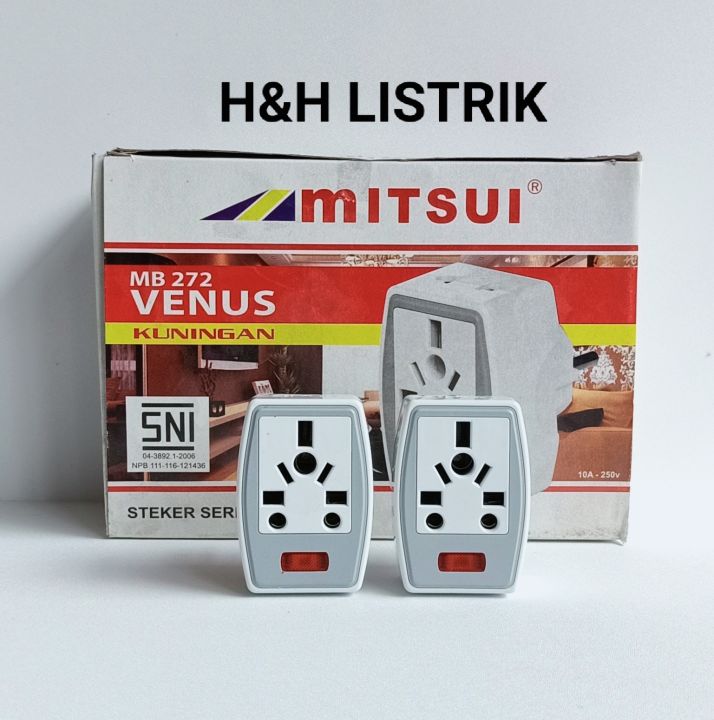 MITSUI - Steker Serbaguna Lampu 2 Kaki Kuningan MB 272 SNI | Lazada ...