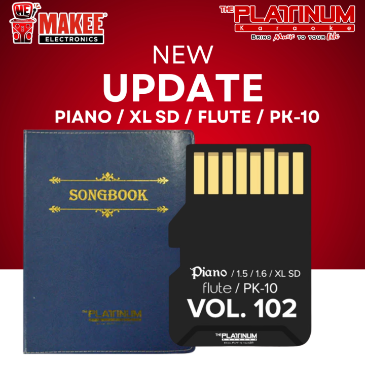 The Platinum Updated SD Card & Songbook Volume 102 for Piano/v1.5/v1.6/Flute/Piano XL SD/PK-10 ...