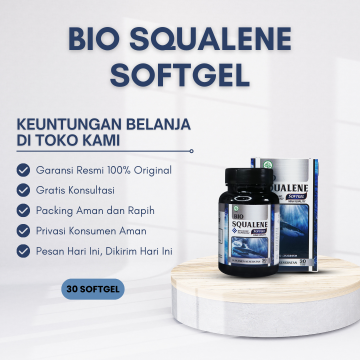 Bio Squalene Softgel 100% Original Ekstrak Minyak Hati Ikan Hiu With ...