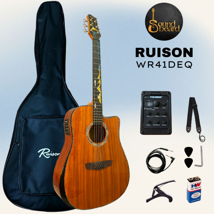 RUISON WR41DEQ Acoustic Electric Guitar with Full Setup | Lazada PH
