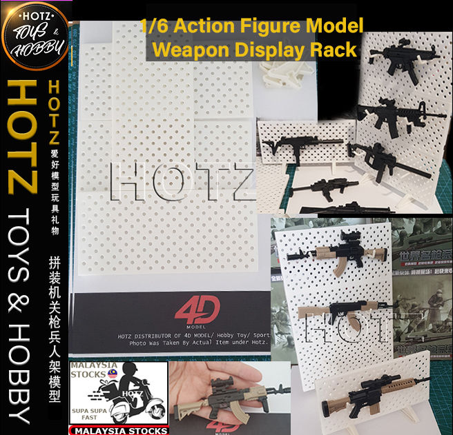 1/6 Scale Weapons Display Wall Show Storage Stand For Modular Gun Rack ...