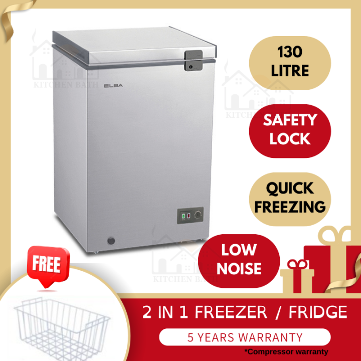 🌟 𝟐 𝐈𝐍 𝟏 𝐂𝐡𝐞𝐬𝐭 𝐅𝐫𝐞𝐞𝐳𝐞𝐫 🌟 Elba 130L Dual Function Freezer Fridge With ...