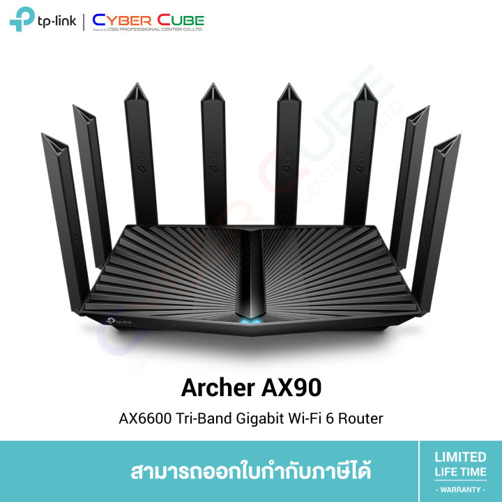 TP-Link Archer AX90 AX6600 Tri-Band Gigabit Wi-Fi 6 Router ( เราเตอร์ ...