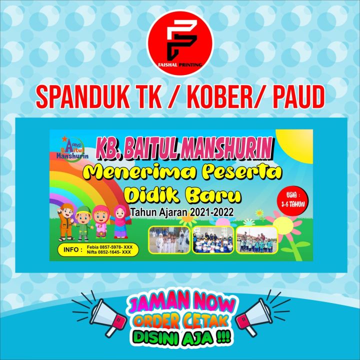 Spanduk Penerimaan Murid Baru / Banner Penerimaan Siswa baru/ Banner ...