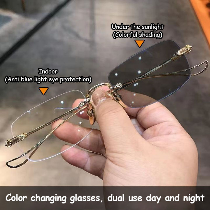 Color Changing Glasses Rimless Glasses Radiation Resistant Glasses ...