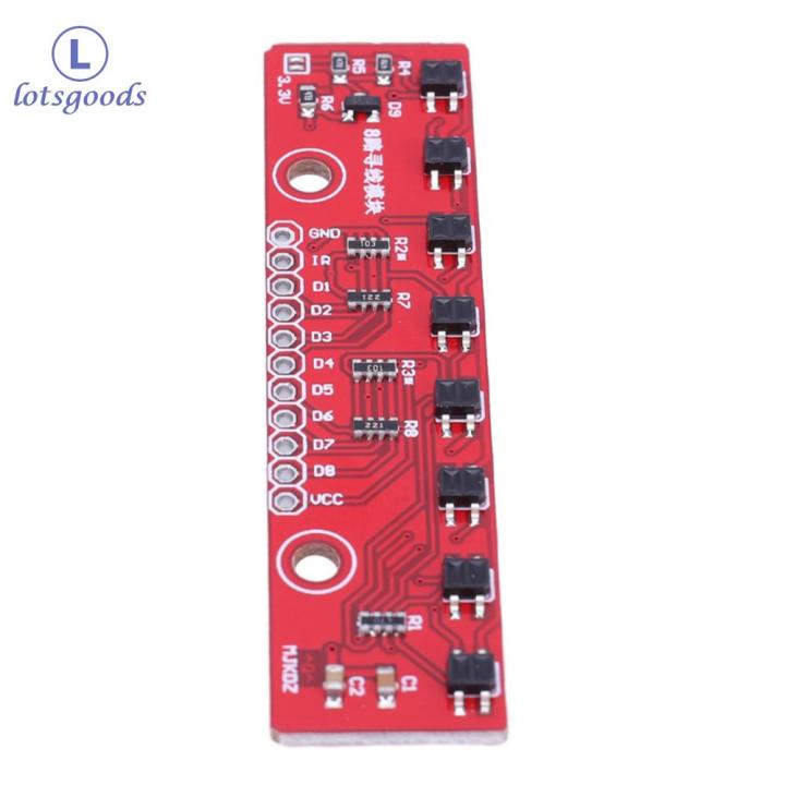 【New Arrival】3.3V-5V Tracking Sensor Module 8 Channel Line Follower Infrared Detection Sensor ...