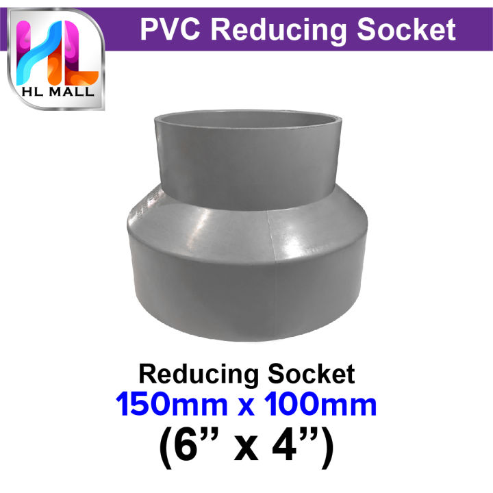 HL MALL 6inch x 4inch (150MM X 100MM) PVC REDUCING SOCKET Pipe Fitting ...