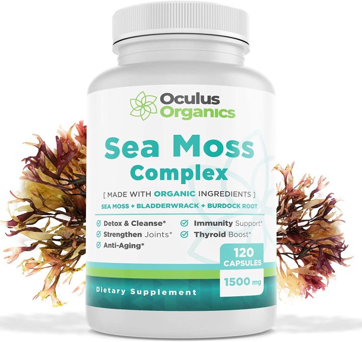 Oculus Organics Sea Moss Complex - 120 Sea Moss Capsules 1500mg Serving ...