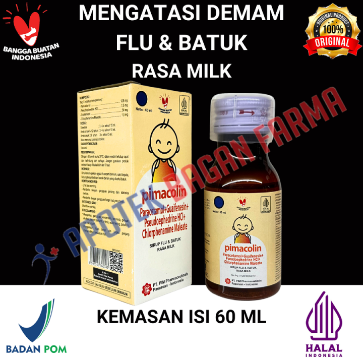 PIMACOLIN SIRUP 60 ML RASA MILK | Lazada Indonesia
