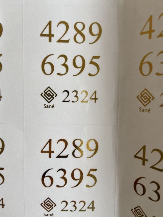 เสริมดวง สติ๊กเกอร์แบบปั๊มทอง เลขมงคล 4289 6395 ตามศาสตร์พลังตัวเลข ...