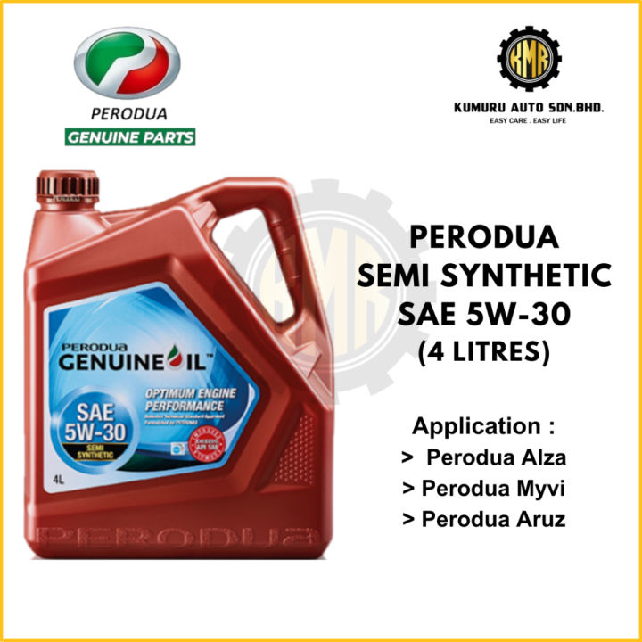 Original Perodua Semi Synthetic SAE 5W30 Engine Oil 4L Perodua Alza ...