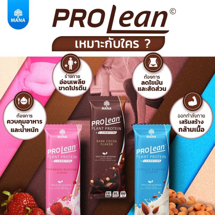 ส่งฟรี Mana Prolean โปรตีนลีนไขมัน ลดน้ำหนัก โปรตีนจากพืช 100% โปรตีนมา ...