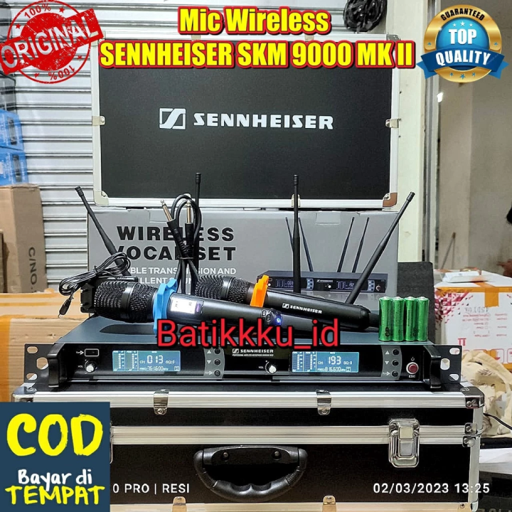MIC WIRELESS SENNHEISER SKM 9000 / 9045 MK II MADE IN GERMANY FREE KOPER 4 ANTENA HANDHELD ...