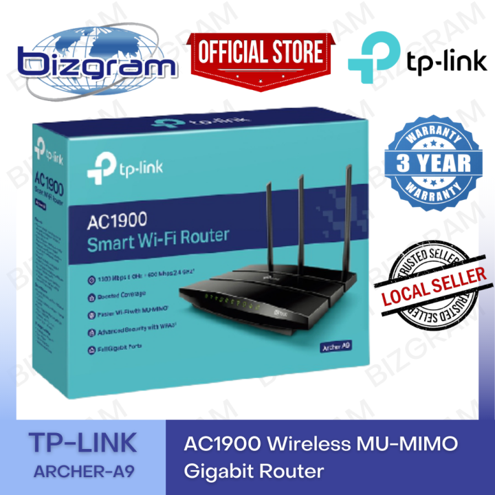 TP-Link ARCHER-A9 AC1900 Wireless MU-MIMO Gigabit Router | Lazada Singapore