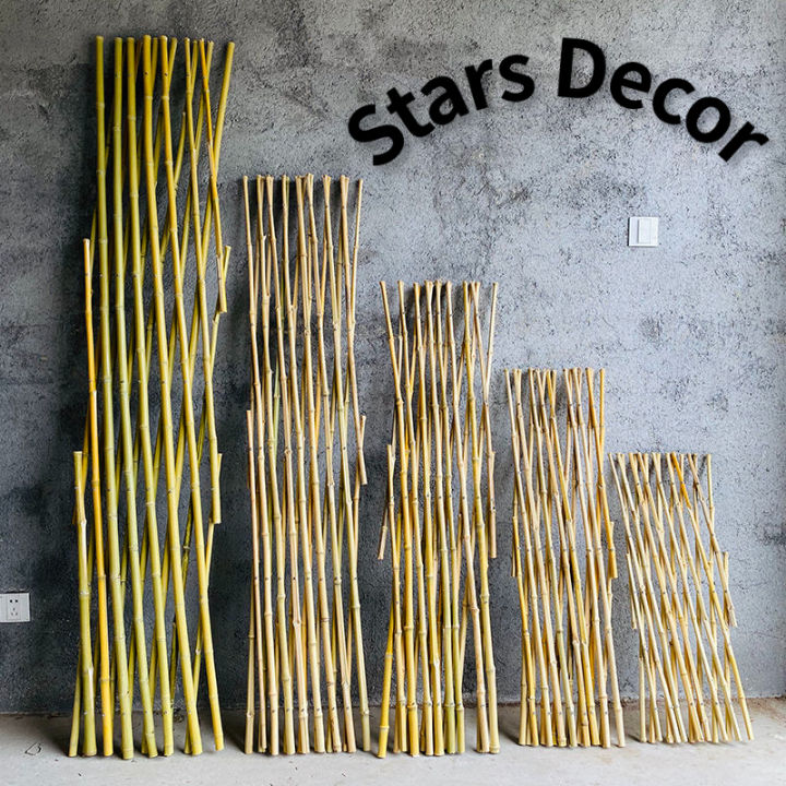Stars Decor Anti-corrosion Bamboo Fence Wall Purple Bamboo White Bamboo ...