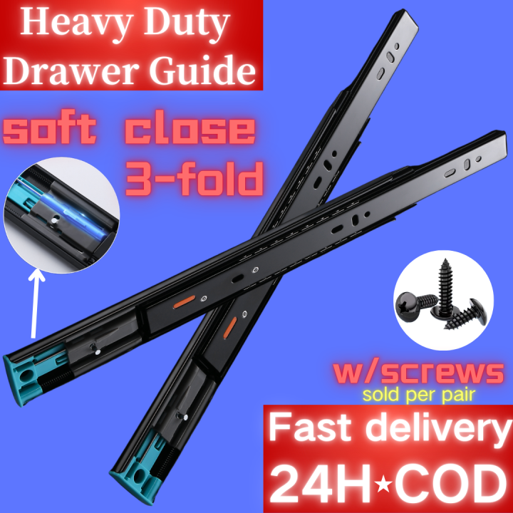 2pcs Heavy Duty Drawer Slides Set 10 Inch - 20 Inch For Desk Drawer ...