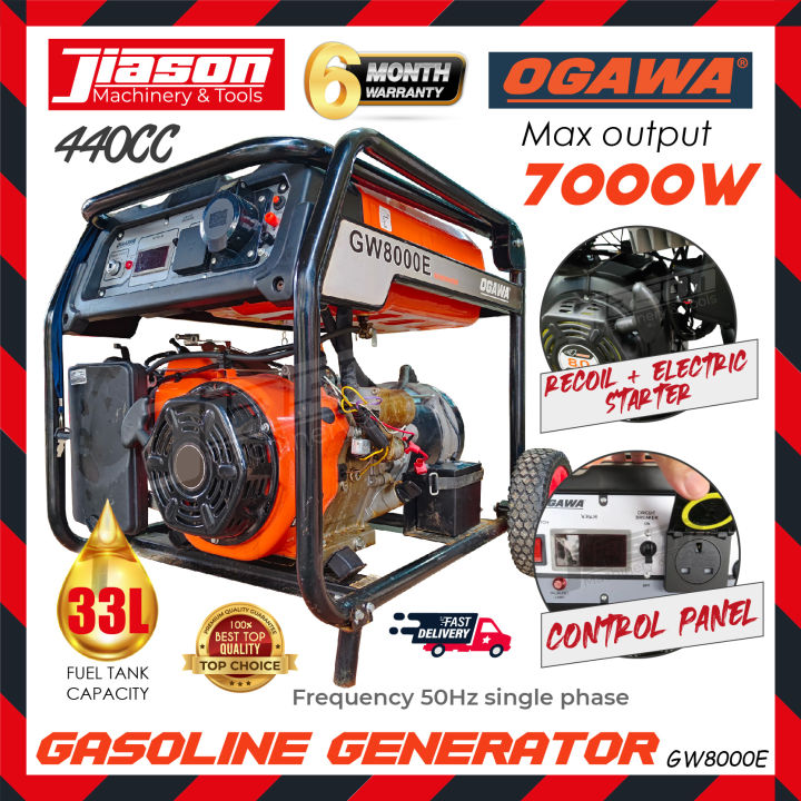 【100% ORIGINAL 】OGAWA GW8000E 440CC Professional Gasoline Generator ...