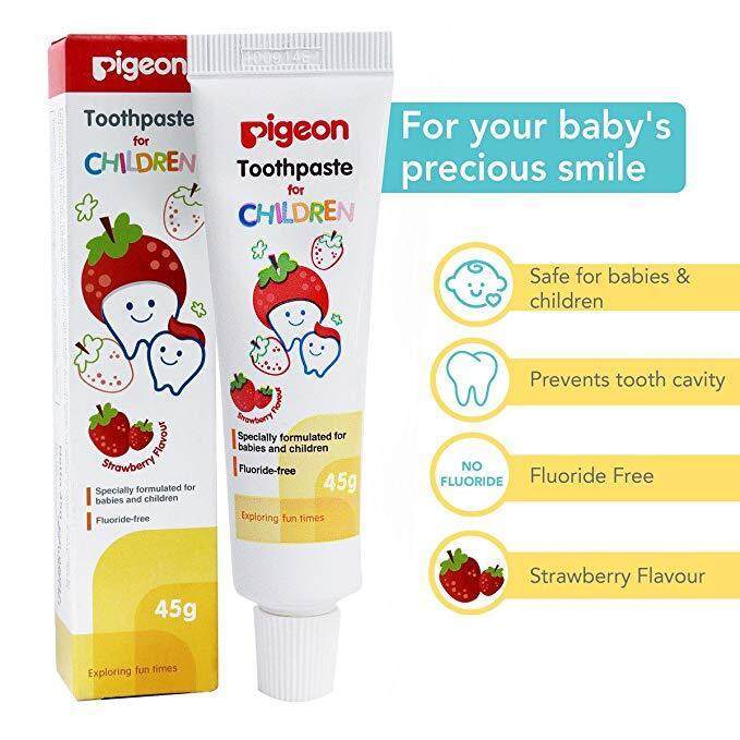 Pigeon Toothpaste 45g For Children ( Strawberry Flavour ) | Lazada