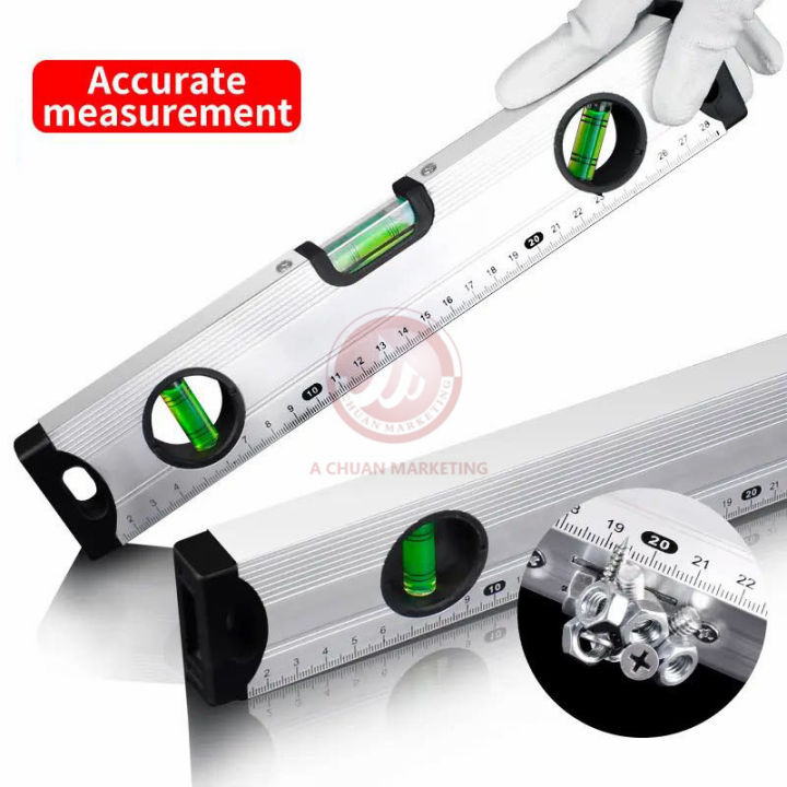 Aluminum Alloy Level Bar 3 Dials Leveling Ruler Precision Water Level ...