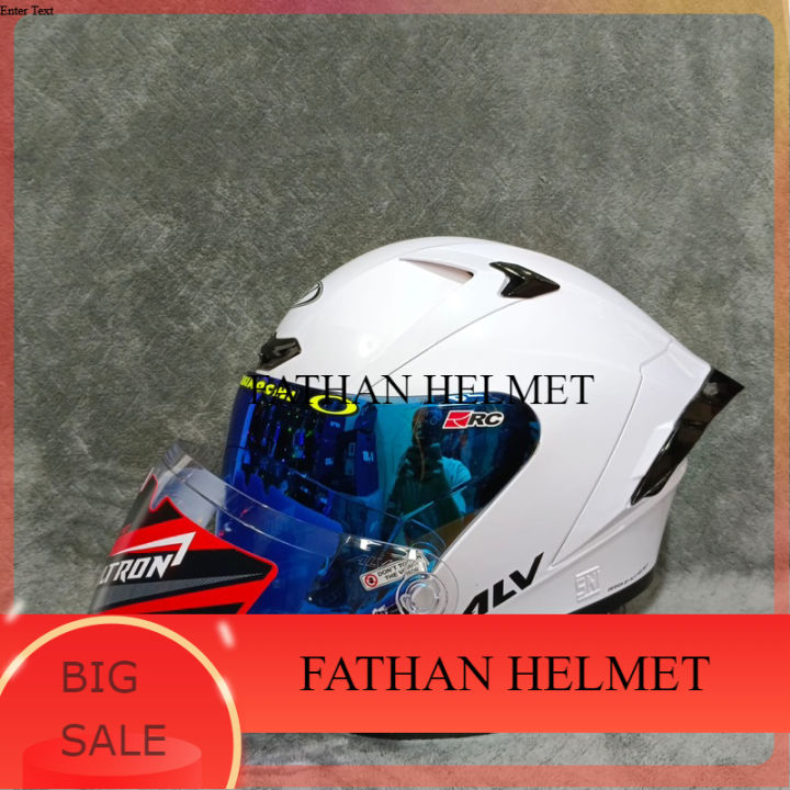 Helm Half Face ALV ULTRON helem ALV Ultron Paket Ganteng Visor Iridium ...