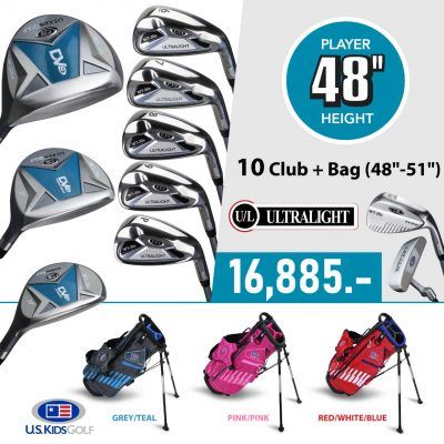 ชุดไม้กอล์ฟสำหรับเด็ก U.S. KIDS GOLF 48″ Player Height [9 Club แถมถุง ...