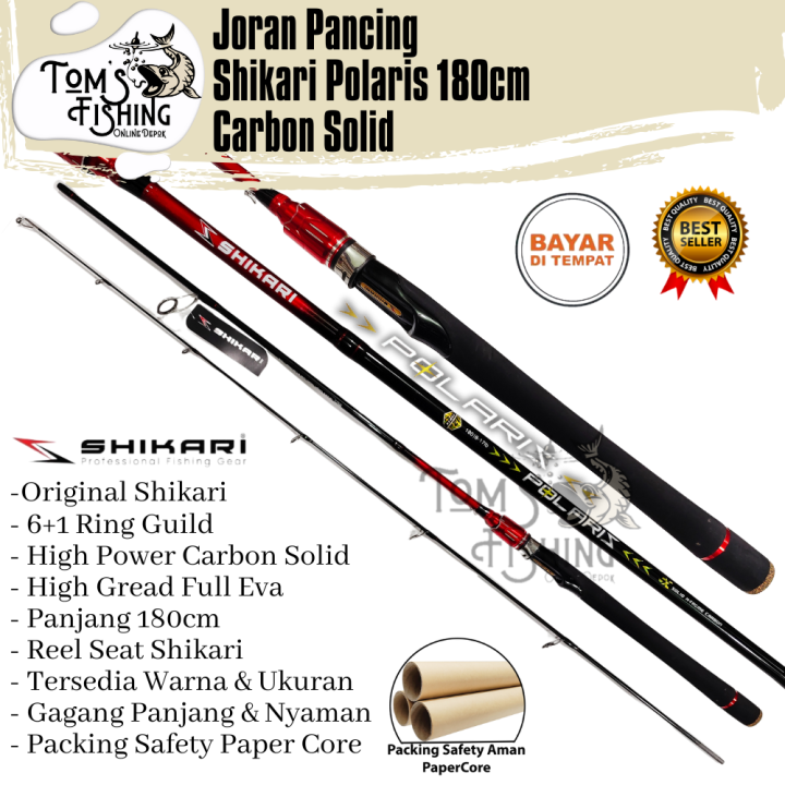 Joran Pancing Shikari Polaris 180cm Carbon Solid ( 7 Marit ) Full Eva ...